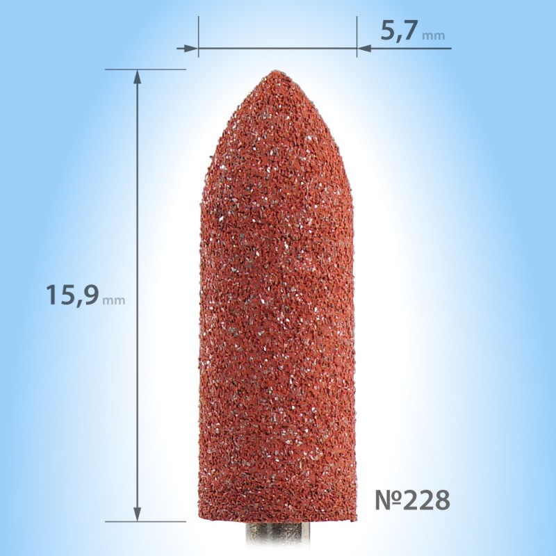 Silicone cutter with abrasive coating pointed cylinder 17x6 mm No. 169/ ...